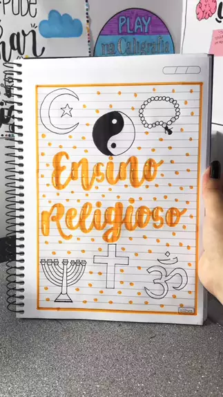 capa para trabalho de ensino religioso