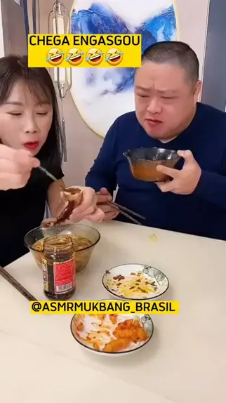 mukbang asmr comidas coreanas:até engasgou.