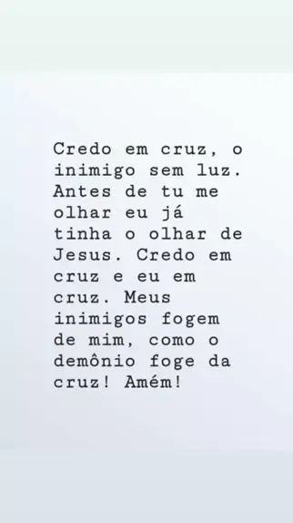 credo em cruz inimigo sem luz