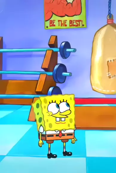 spongebob skinny muscles